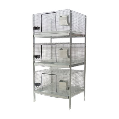 Cages with wire mesh sides